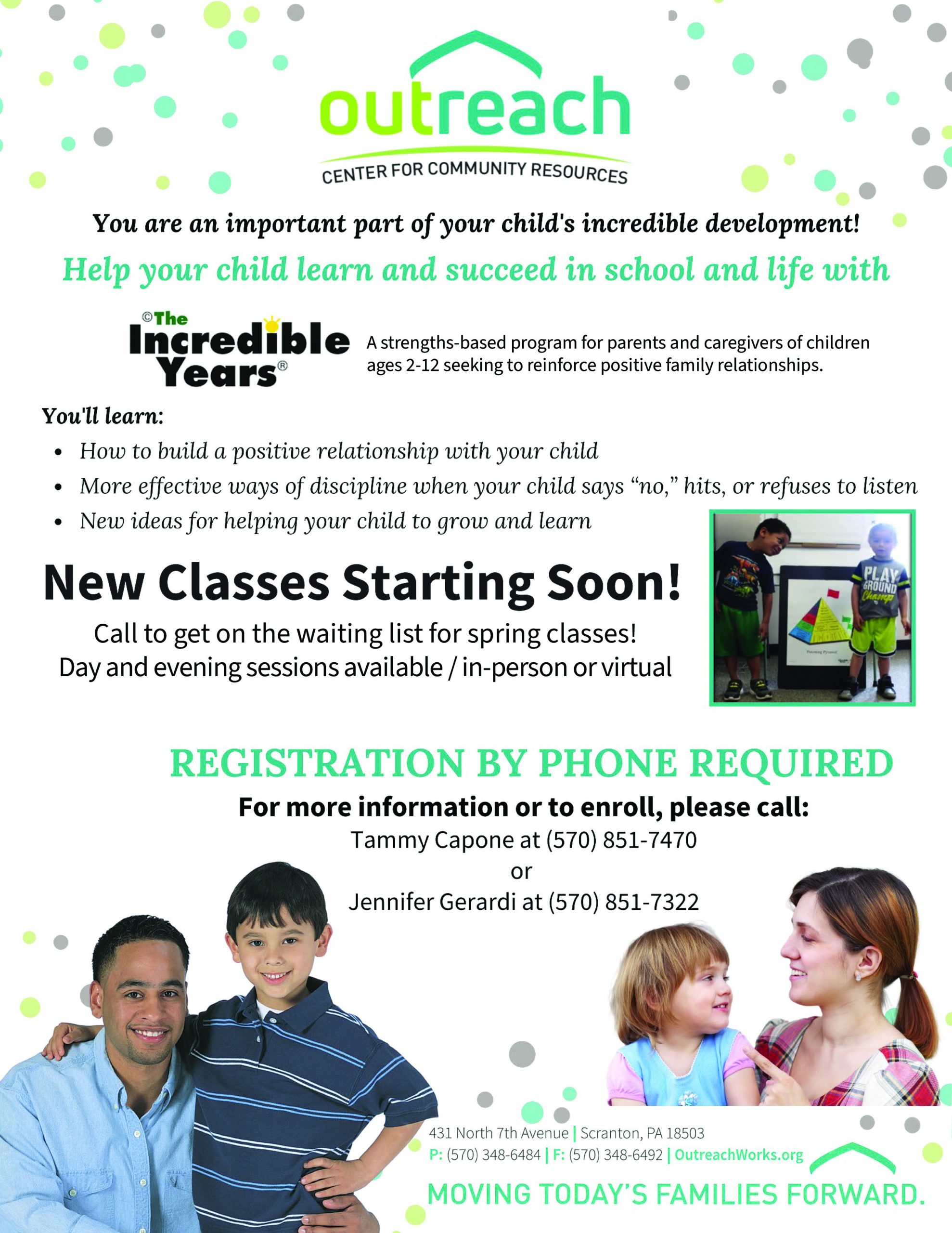 Incredible Years - New Classes - Outreach
